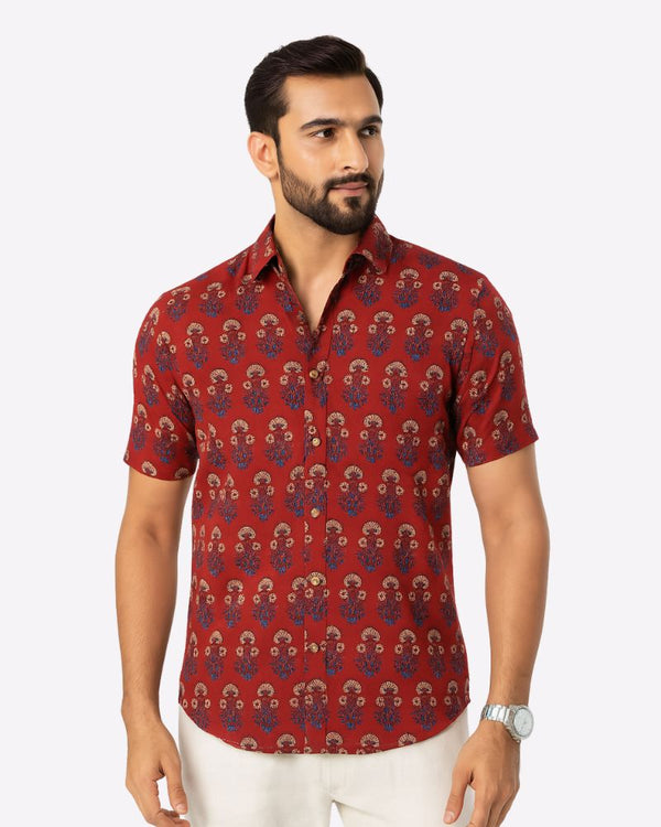 Kalamkari Red Shirt – London Prints