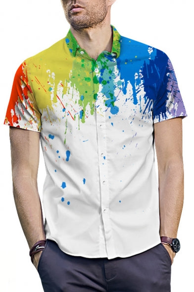 Holi Prints Colourful Shirt | White shirt for Holi - Londonprints ...